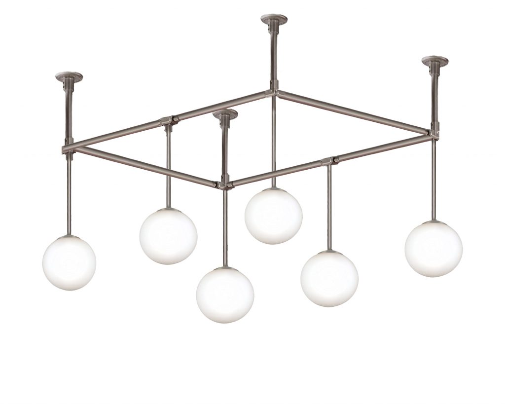 6 Globe Square Conduit | Lite Tops Custom Light Fixtures & Lamp Shades