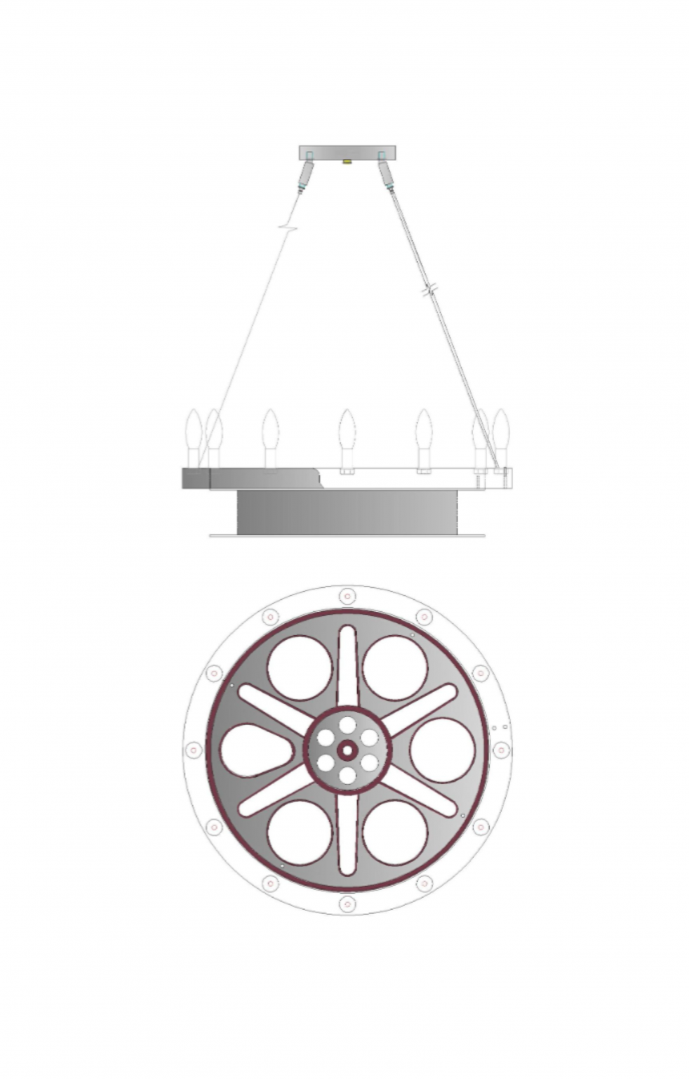 Movie Reel 24" | Lite Tops Custom Light Fixtures & Lamp Shades