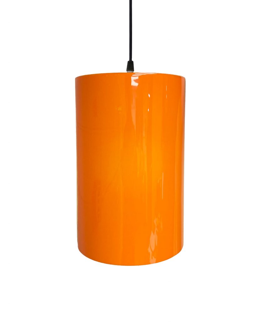 Orange Acrylic Cylinder | Lite Tops Custom Light Fixtures & Lamp Shades